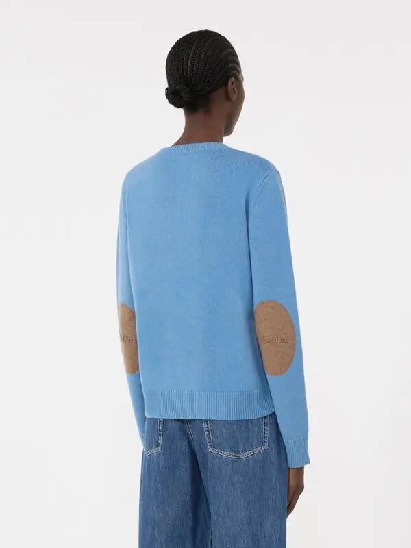 Max Mara Wool And Cashmere Sweater With Patch Detail