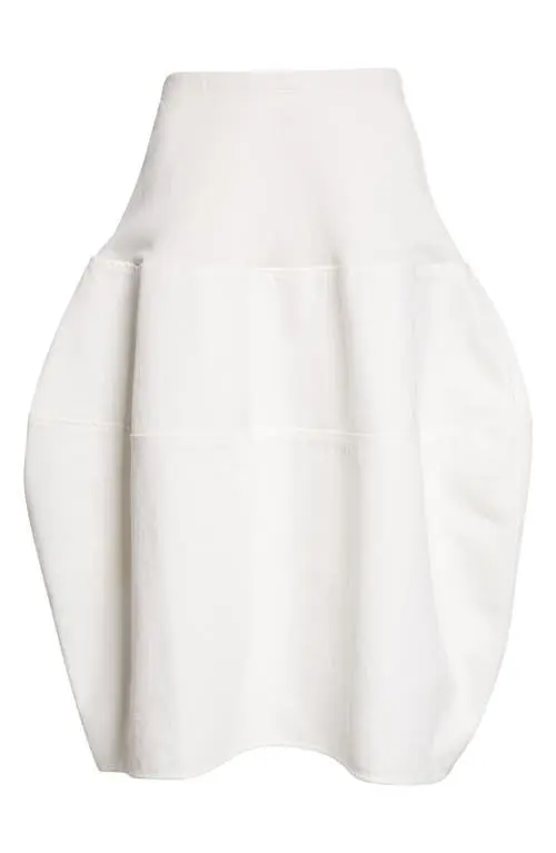MELITTA BAUMEISTER Rounded Cotton Twill Midi Skirt - White