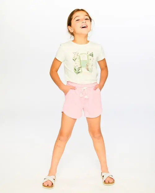 DEUX PAR DEUX Organic Cotton Jersey Shorts - Dusty Pink