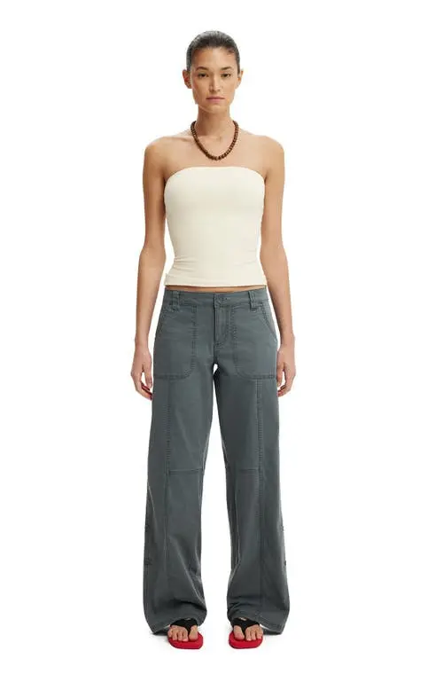 COTTON ON Lexi Low Rise Utility Pant - Dark Shadow