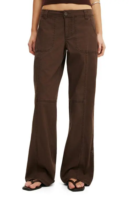 COTTON ON Lexi Low Rise Utility Pant - Washed Oak