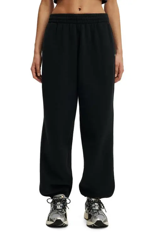 Cotton:on Active Plush Boyfriend Jogger - Black