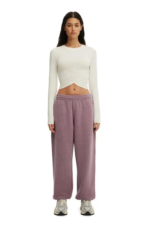 Cotton:on Active Plush Boyfriend Jogger - Pickled Beet Marle