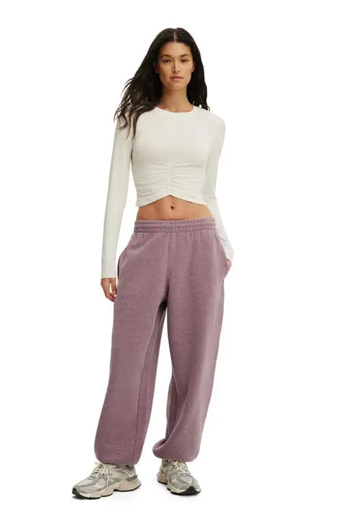 Cotton:on Active Plush Boyfriend Jogger - Pickled Beet Marle