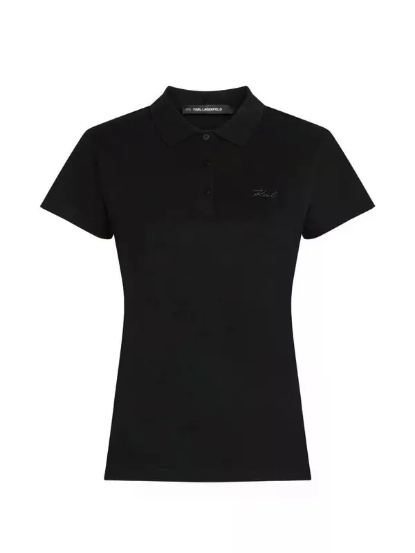 Karl Lagerfeld Classic-collar Piqué Polo Shirt