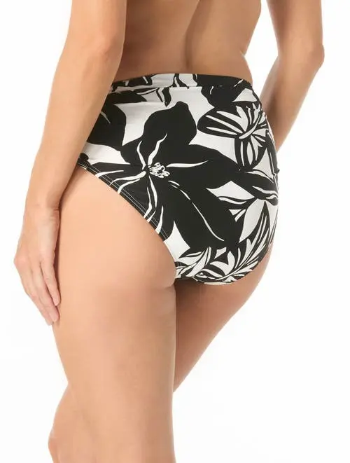 Carmen Marc Valvo Ruched Floral Print Bikini Bottom