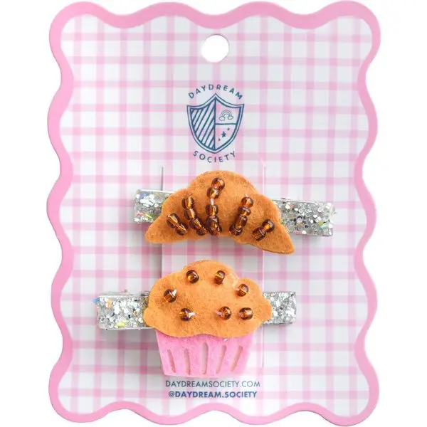 DAYDREAM SOCIETY Breakfast Pastry Hair Clip Set - Assorted Pre-pack