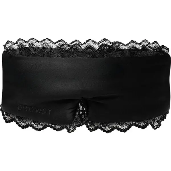 DROWSY A Paris Love Story Silk Sleep Mask - Black