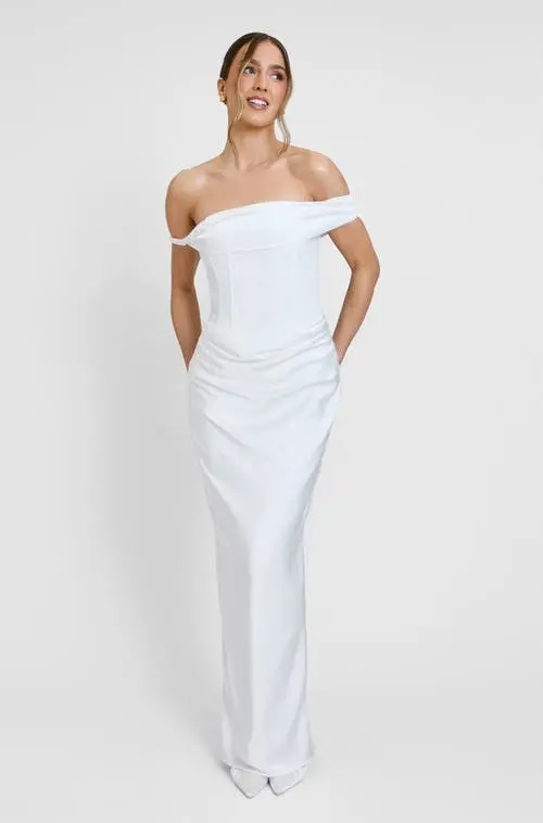 SIX STORIES Corset Maxi Dress With Twist Straps