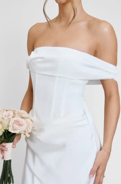 SIX STORIES Corset Maxi Dress With Twist Straps