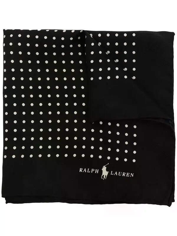 Polo Ralph Lauren St. James Dotted-print Pocket Square - Black