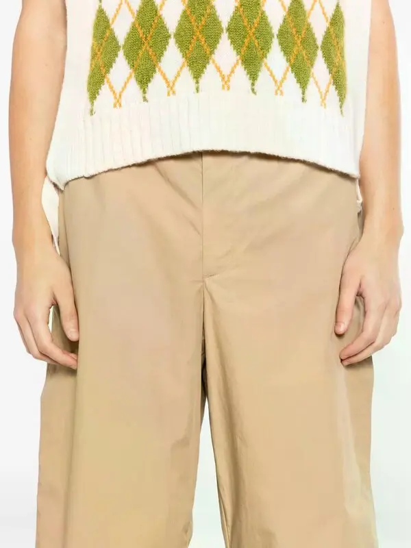 CROQUIS Tapered Drawstring Trousers - Neutrals