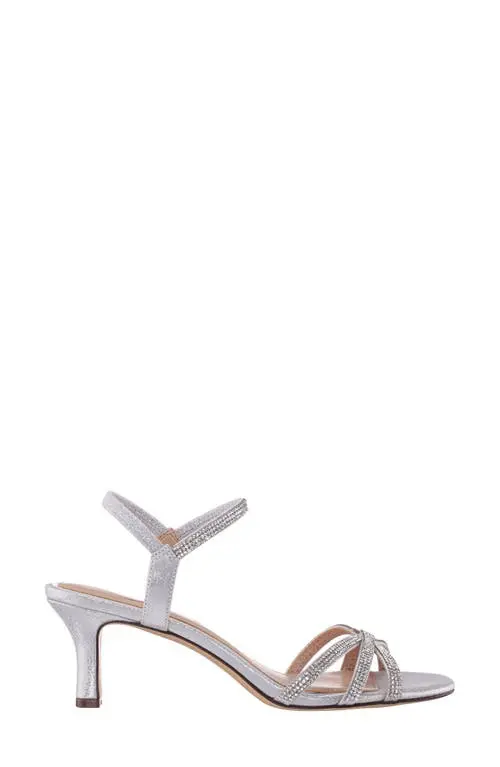 Nina Benarda Ankle Strap Sandal - Silver