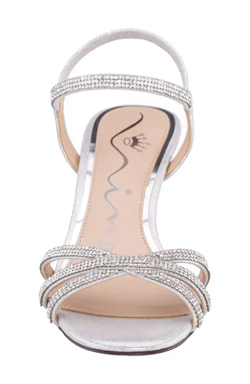 Nina Benarda Ankle Strap Sandal - Silver