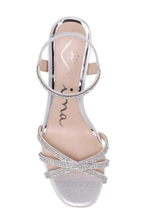 Nina Benarda Ankle Strap Sandal - Silver