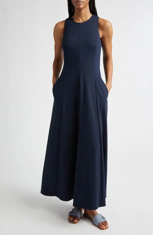 Eleventy Open Knit Sleeveless Maxi Sweater Dress - Blue