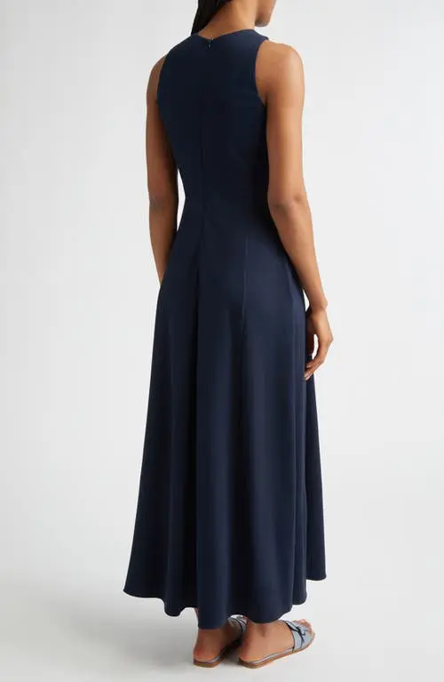 Eleventy Open Knit Sleeveless Maxi Sweater Dress - Blue