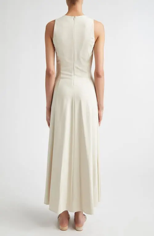 Eleventy Open Knit Sleeveless Maxi Sweater Dress - Sand