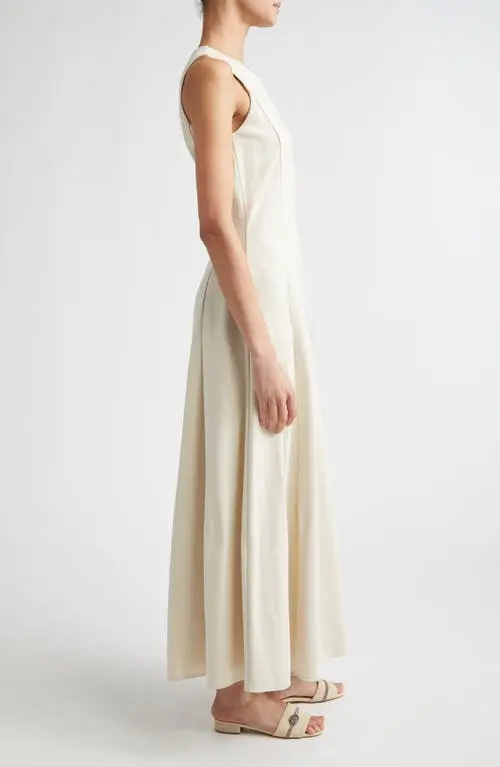 Eleventy Open Knit Sleeveless Maxi Sweater Dress - Sand
