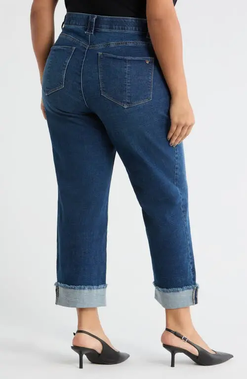 Wit & Wisdom Cuffed High-waist Straight-leg Jeans