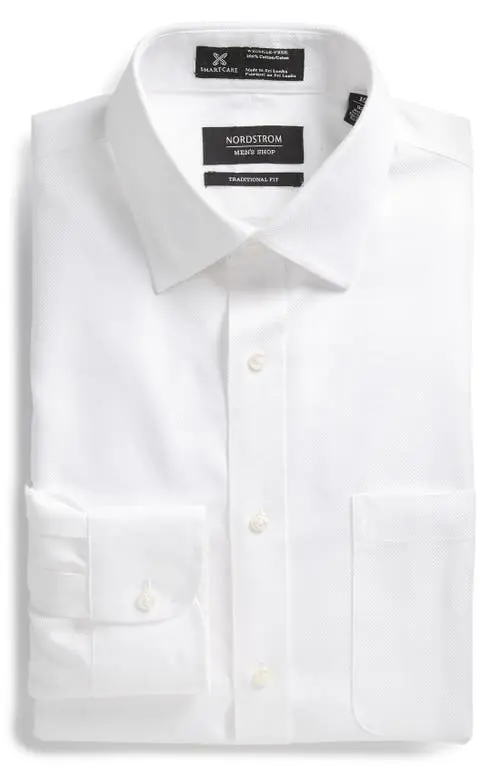 Nordstrom Smartcare™ Traditional Fit Solid Dress Shirt - White