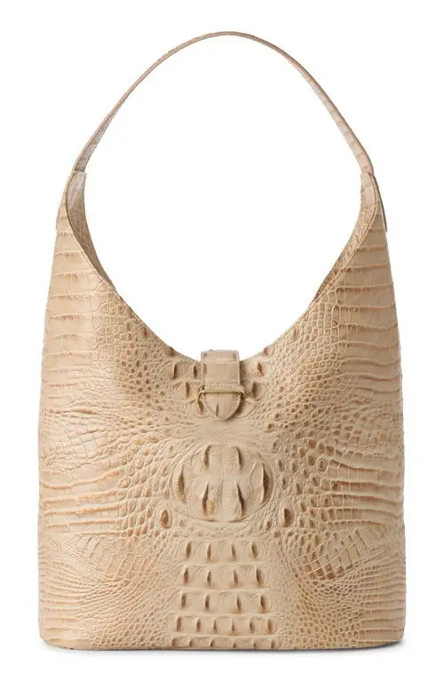 Brahmin Gwynne Croc Embossed Leather Shoulder Bag