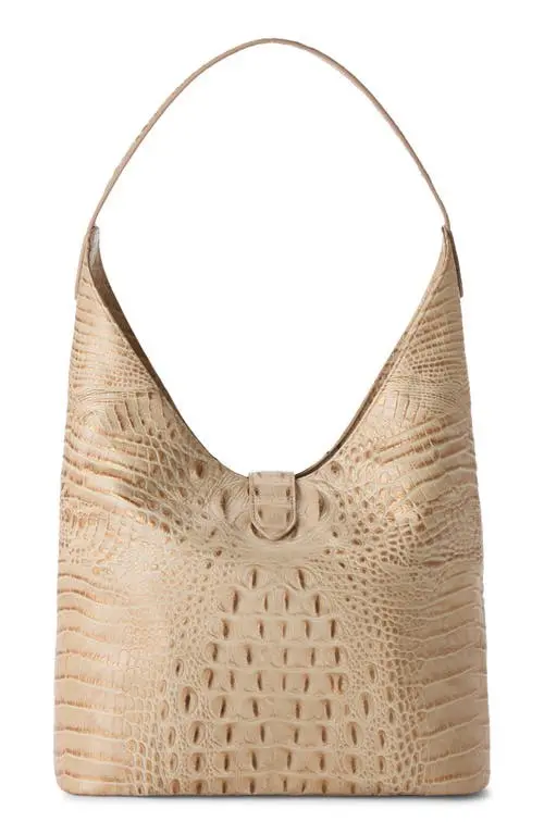 Brahmin Gwynne Croc Embossed Leather Shoulder Bag