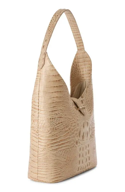 Brahmin Gwynne Croc Embossed Leather Shoulder Bag
