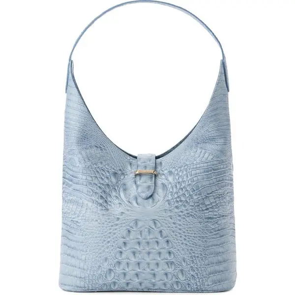 Brahmin Gwynne Croc Embossed Leather Shoulder Bag