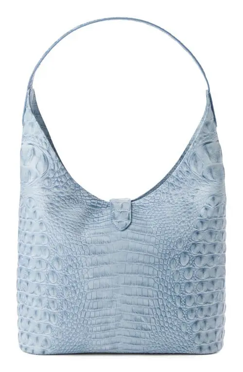 Brahmin Gwynne Croc Embossed Leather Shoulder Bag