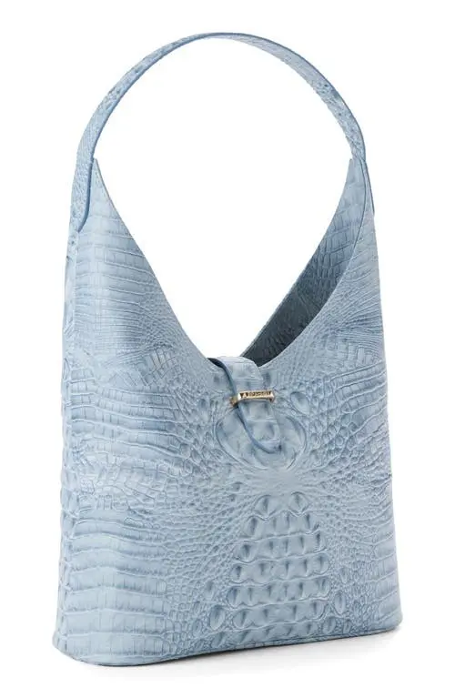 Brahmin Gwynne Croc Embossed Leather Shoulder Bag