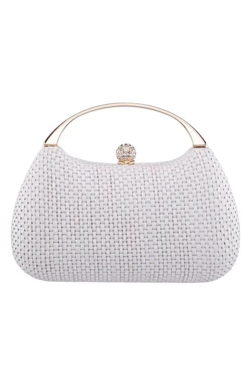 Nina Brando Frame Clutch - White