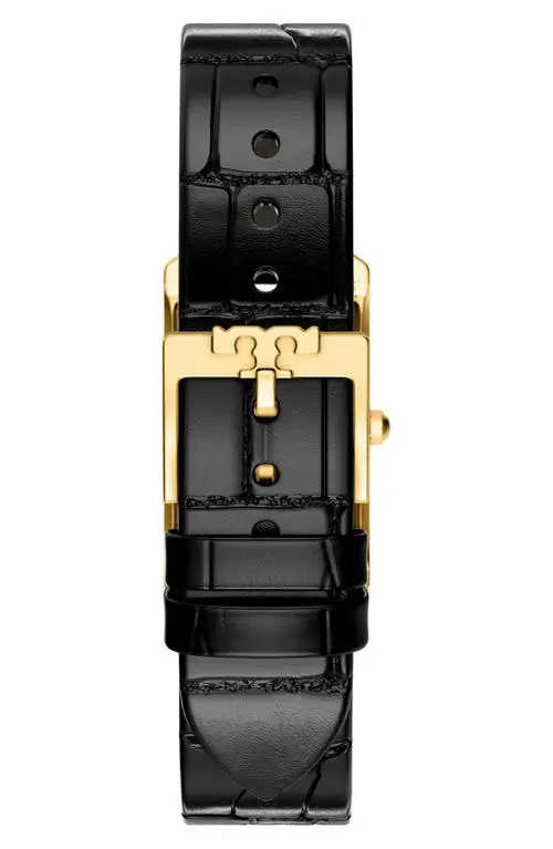 Tory Burch The Eleanor Slim Tank Watch - Black