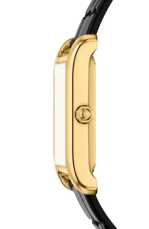 Tory Burch The Eleanor Slim Tank Watch - Black