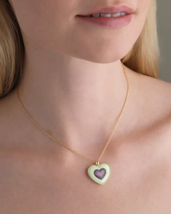 EMILY P. WHEELER Rock Heart Pendant Necklace