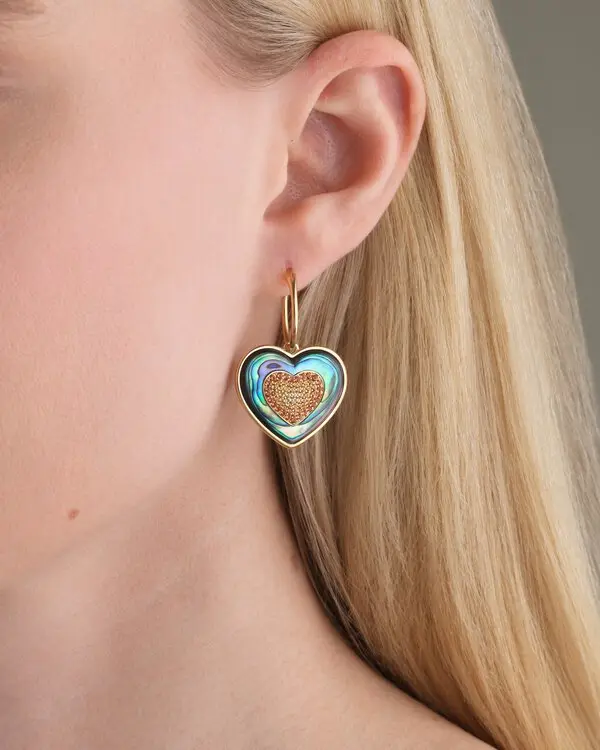 EMILY P. WHEELER Rock Heart Earrings