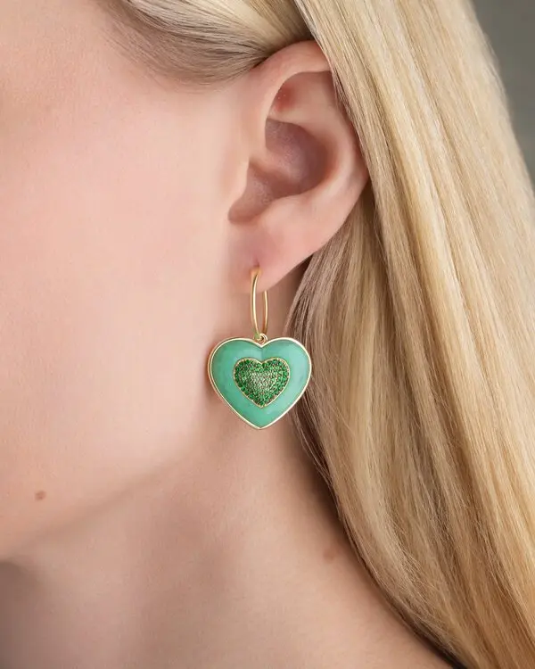 EMILY P. WHEELER Rock Heart Earrings