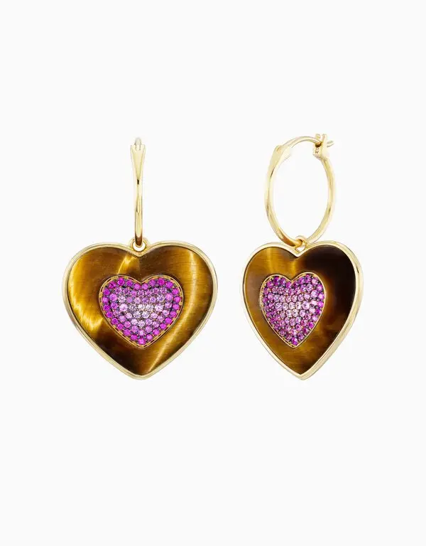EMILY P. WHEELER Rock Heart Earrings - One-color