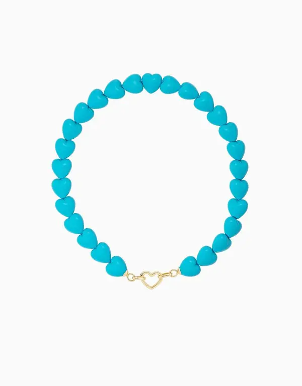 EMILY P. WHEELER Heart Beads Necklace - Blue