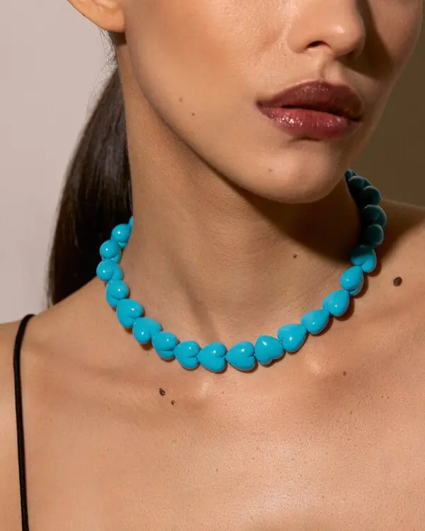 EMILY P. WHEELER Heart Beads Necklace - Blue