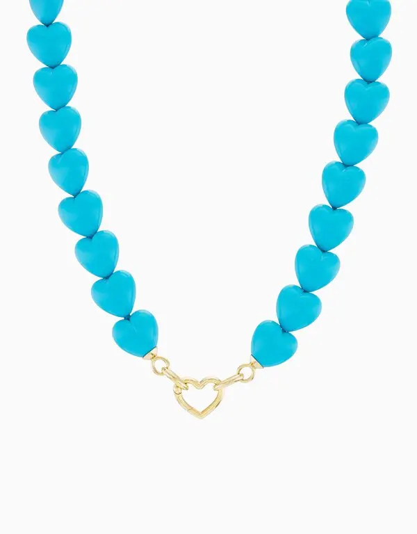 EMILY P. WHEELER Heart Beads Necklace - Blue