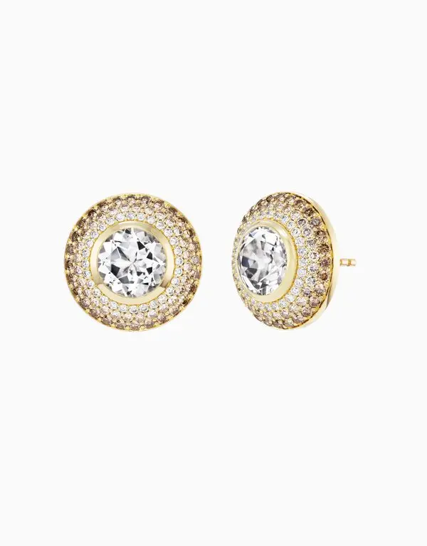 EMILY P. WHEELER Ombre Diamond Button Stud Earrings - One-color