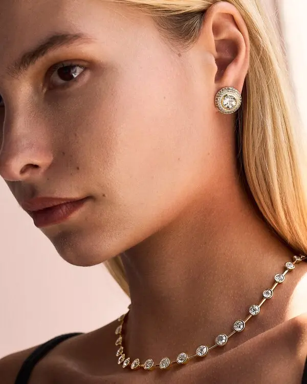 EMILY P. WHEELER Ombre Diamond Button Stud Earrings