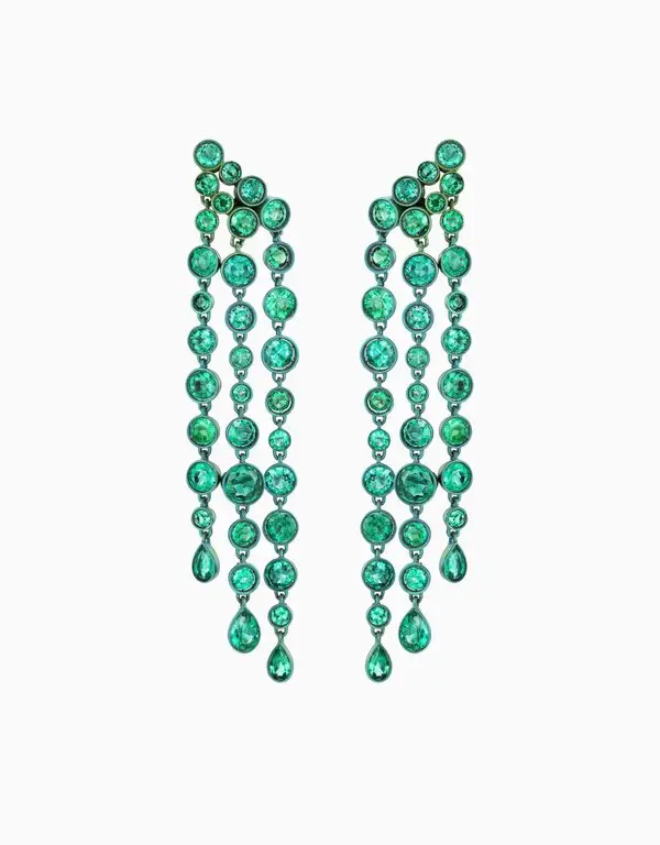 EMILY P. WHEELER Emerald Fringe Earrings - One-color