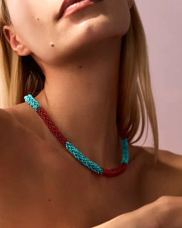 EMILY P. WHEELER Beaded Rope Necklace - Red