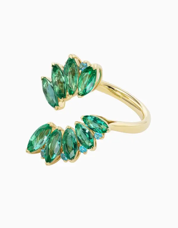 EMILY P. WHEELER Emerald Marquise Cocktail Ring