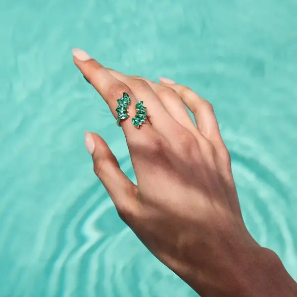 EMILY P. WHEELER Emerald Marquise Cocktail Ring