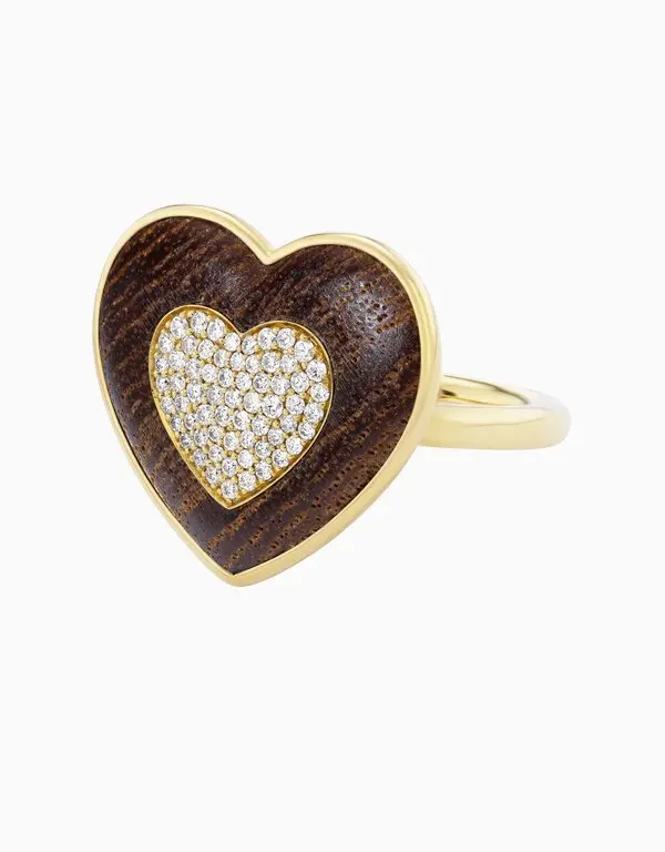 EMILY P. WHEELER Rock Heart Diamond Sandalwood Ring