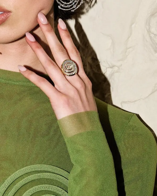 EMILY P. WHEELER 18k Yellow Gold Spiral Diamond Ring