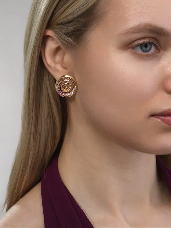 EMILY P. WHEELER 18k Yellow Gold Sapphire Spiral Stud Earrings - One-color